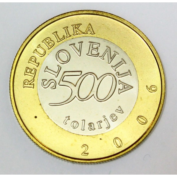 SLOVENIJA 500 tolarjev 2006 Proof - Anton Tomaž Linhart
